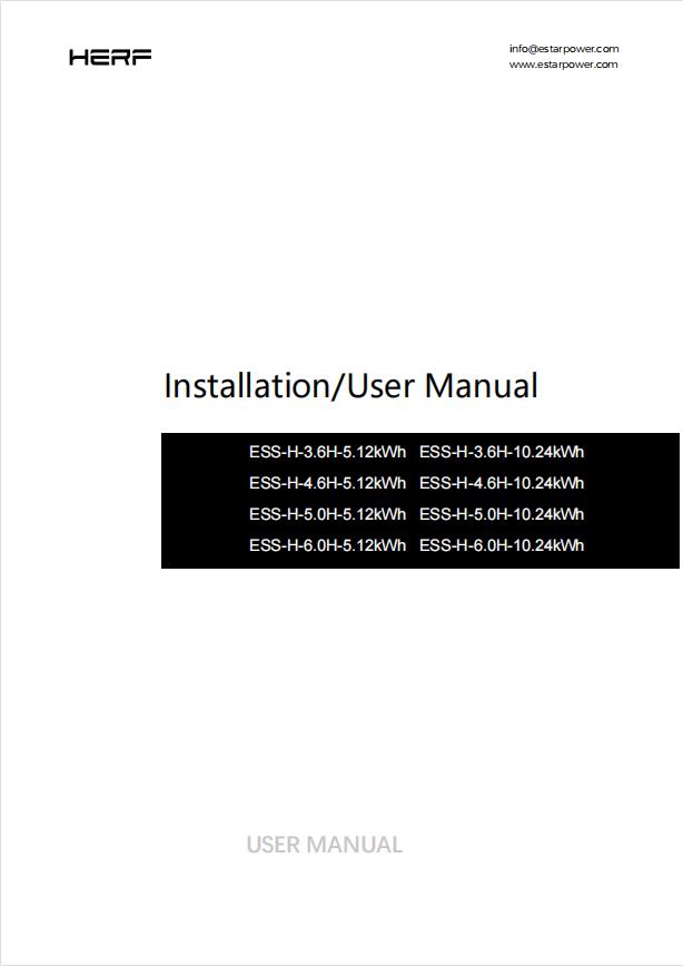 Gebruikershandleidingen - E-star Energy Nederland